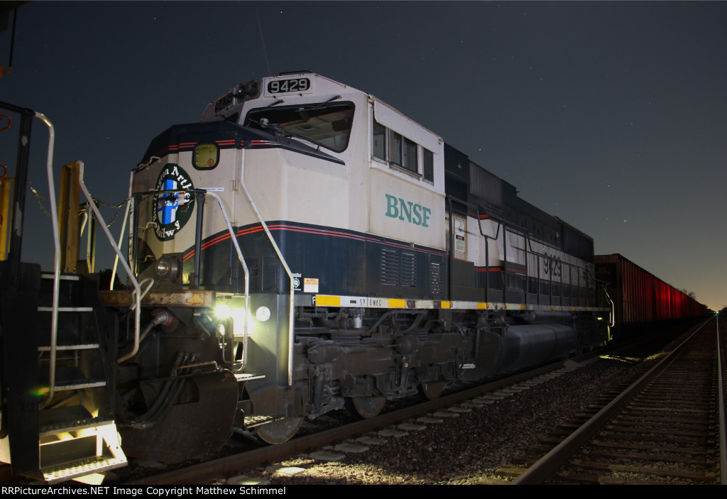BNSF 9429 At Night